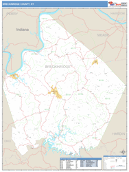 Breckinridge County, KY Population Zip Code Wall Map by MarketMAPS