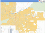 East Valley Metro Area, AZ Zip Code Map - Premium - MarketMAPS