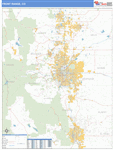 Front Range Metro Area Wall Map - Premium - MarketMAPS
