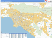 Greater Los Angeles Metro Area Wall Map - Premium - MarketMAPS