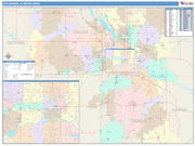 Des Moines-West Des Moines Metro Area Wall Map - Premium