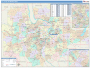 St. Louis Metro Area, MO Zip Code Map - Premium - MarketMAPS