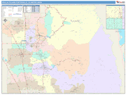 Visalia-Porterville Metro Area, CA Zip Code Map - Premium