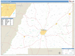 Attala County, MS Map Book (Basic Style)