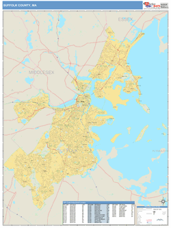 Suffolk County, MA Map Book (Basic Style)