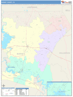 Burnet County, TX Map Book (Color Cast Style)