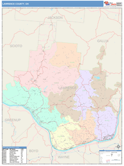 Lawrence County, OH Map Book (Color Cast Style)