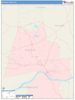 Montour County, PA Map Book (Color Cast Style)