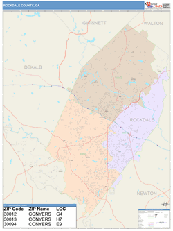 Rockdale County, GA Map Book (Color Cast Style)