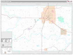 Alcorn County, MS Zip Code Map (Premium Style)