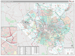 Allegheny County, PA Map (Premium Style)