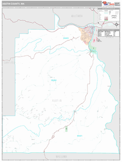 Asotin County, WA Map (Premium Style)