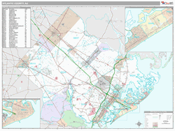 Atlantic County, NJ Map (Premium Style)