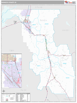 Bannock County, ID Map (Premium Style)