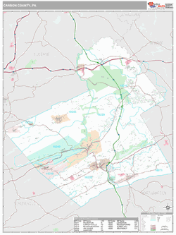 Carbon County, PA Map (Premium Style)
