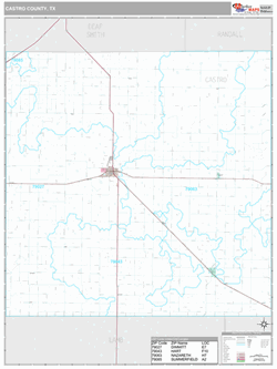 Castro County, TX Map (Premium Style)