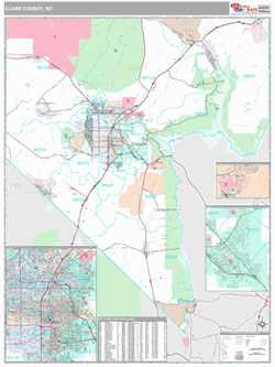 Clark County, NV Map (Premium Style)