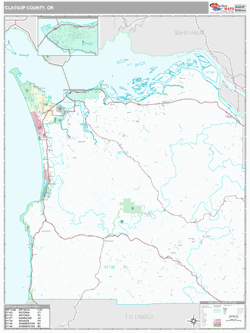 Clatsop County, OR Map (Premium Style)
