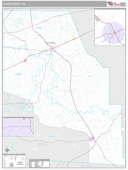Clinch County, GA Map (Premium Style)