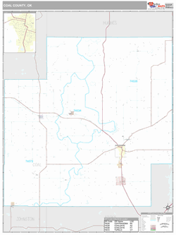 Coal County, OK Map (Premium Style)