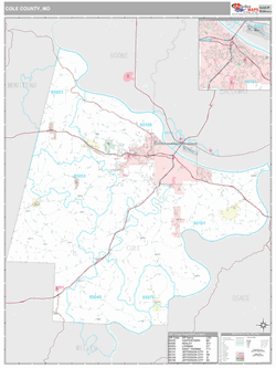 Cole County, MO Map (Premium Style)