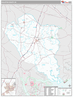 Colleton County, SC Map (Premium Style)