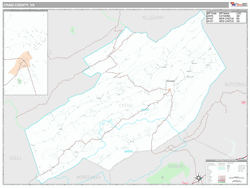 Craig County, VA Zip Code Map (Premium Style)