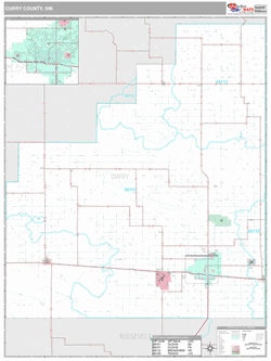 Curry County, NM Zip Code Map (Premium Style)