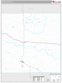 Dickens County, TX Map (Premium Style)