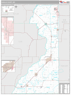 Dunklin County, MO Map (Premium Style)