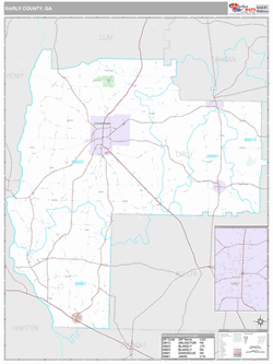 Early County, GA Map (Premium Style)