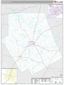 Erath County, TX Map (Premium Style)