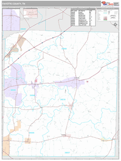 Fayette County, TN Map (Premium Style)