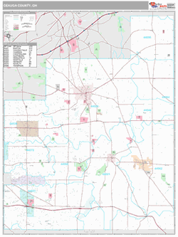Geauga County, OH Map (Premium Style)