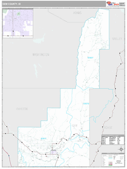 Gem County, ID Map (Premium Style)