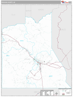 Graham County, AZ Map (Premium Style)