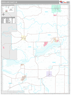 Green Lake County, WI Map (Premium Style)