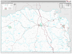 Greene County, PA Map (Premium Style)