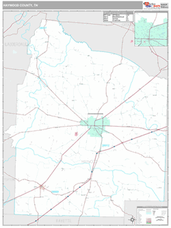 Haywood County, TN Map (Premium Style)
