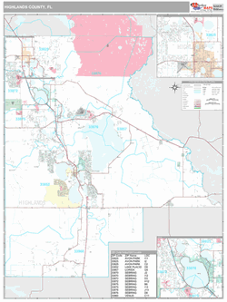 Highlands County, FL Map (Premium Style)