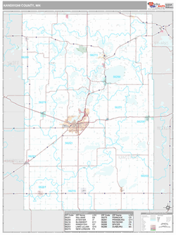 Kandiyohi County, MN Map (Premium Style)