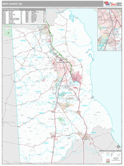 Kent County, DE Map (Premium Style)