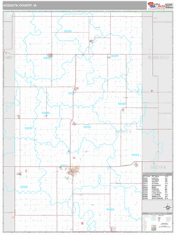 Kossuth County, IA Map (Premium Style)