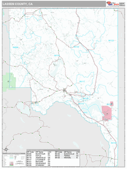 Lassen County, CA Map (Premium Style)