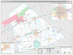 Lebanon County, PA Map (Premium Style)