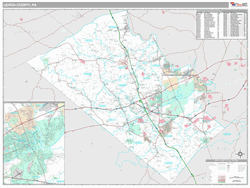 Lehigh County, PA Map (Premium Style)