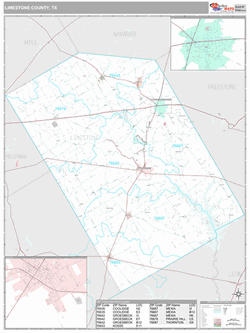 Limestone County, TX Map (Premium Style)