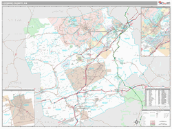Luzerne County, PA Map (Premium Style)