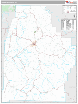 Madison County, AR Map (Premium Style)