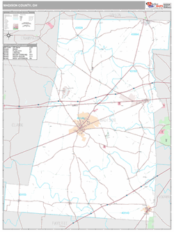 Madison County, OH Map (Premium Style)